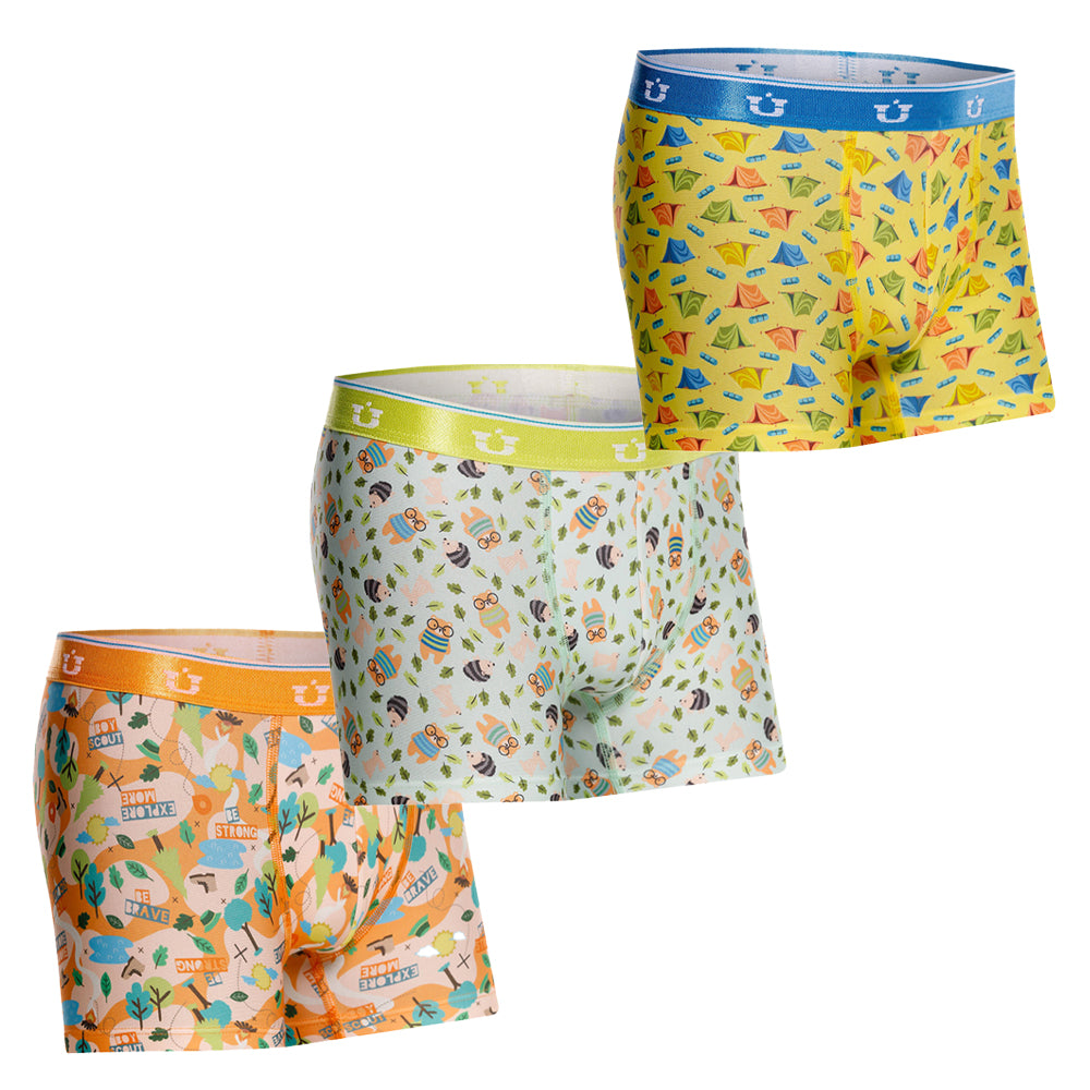 THREE PACK KIDS CAMP FUN ESTAMPADOS