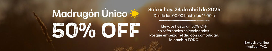 MADRUGÓN - HASTA 50%OFF