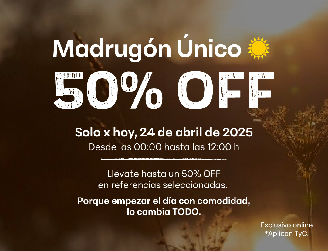 MADRUGÓN - HASTA 50%OFF